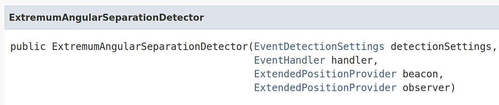 Usage of Extremum Angular Separation Detector - Orekit Python Wrapper usage - Orekit