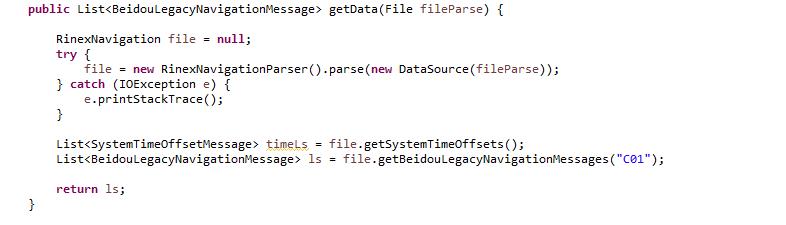 Parsing in Rinex GNSS files - Orekit usage - Orekit